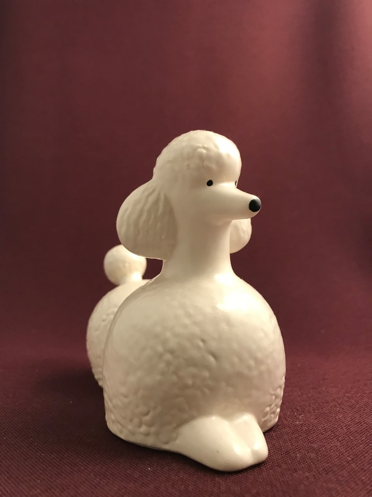 Gustavsberg- Figurin - Kennel - stor pudel Poodle- design Lisa Larson ...