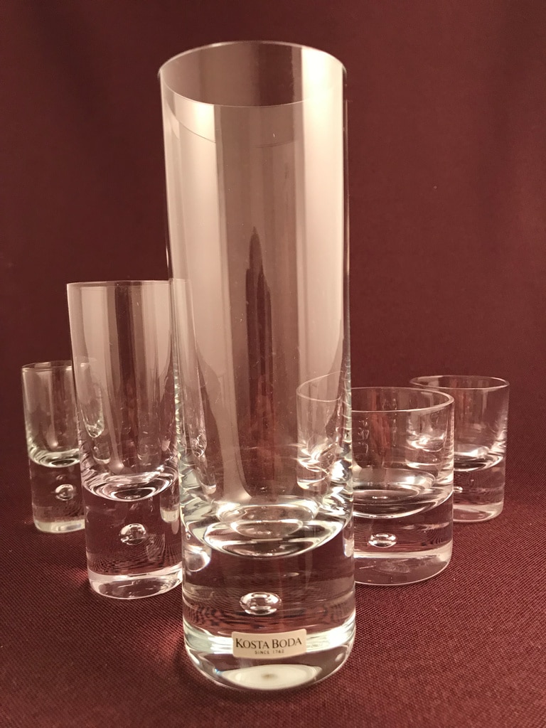 Kosta boda - Pippi 6 st Snaps glas - Pippi - Design Walter Hickman ...