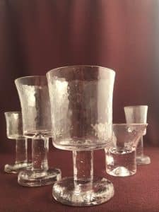 Pukeberg - Rustika 4 st Vinglas design Göran Wärff - Glasprinsen