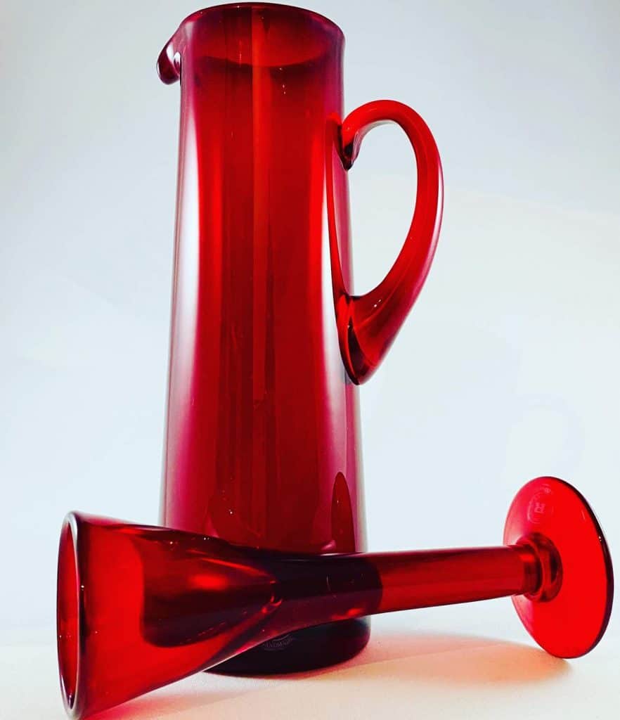 Reijmyre - H55 - Tillbringare & 6 st snaps glas design Estrid Eriksson ...