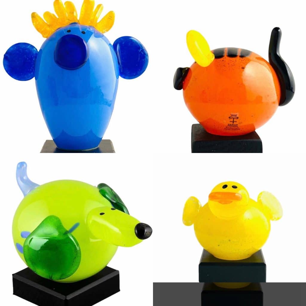 Skruf - Noah's Ark - 4 se Trollet blue Signed design Eva-Lena Martinson ...