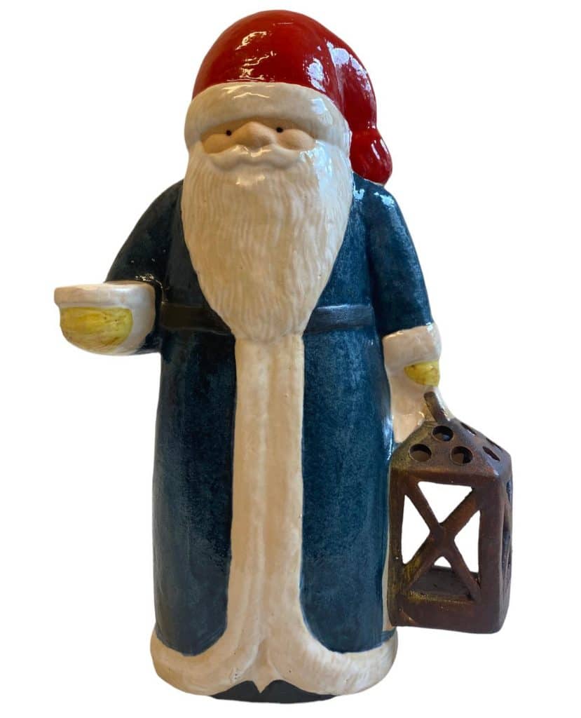 Gustavsberg - Stor Tomte med lykta blå design Lisa Larson - Glasprinsen