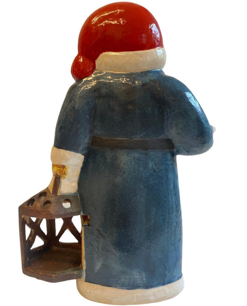 Gustavsberg - Stor Tomte med lykta blå design Lisa Larson - Glasprinsen