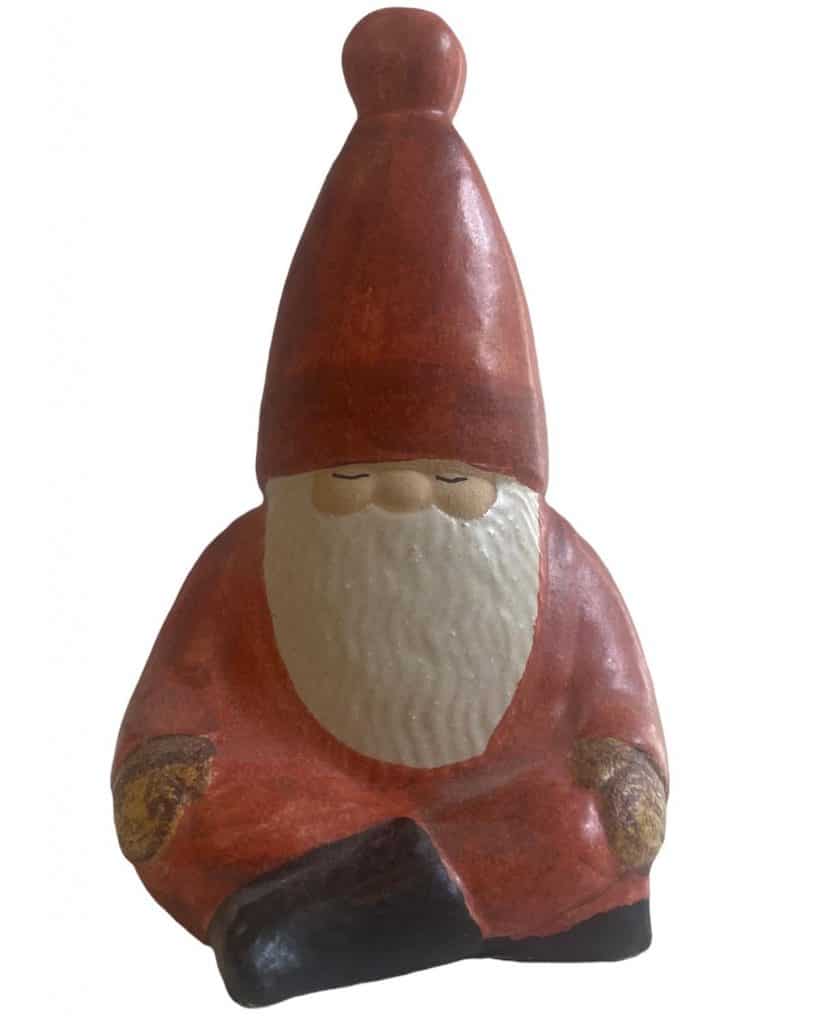 Gustavsberg - Yoga / Buddha tomten röd design Lisa Larson - Glasprinsen