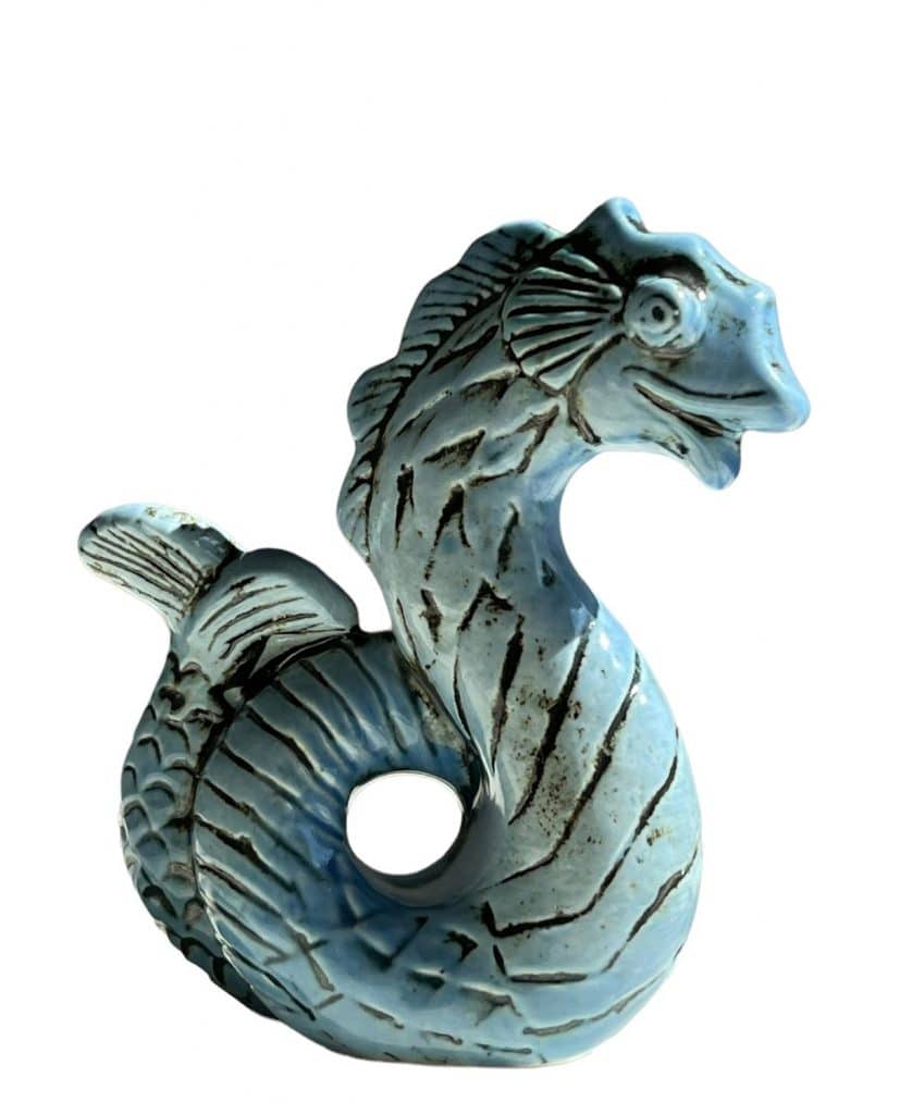 Gustavsberg - Drake // Sjöodjur - blå design Lisa Larson - Glasprinsen