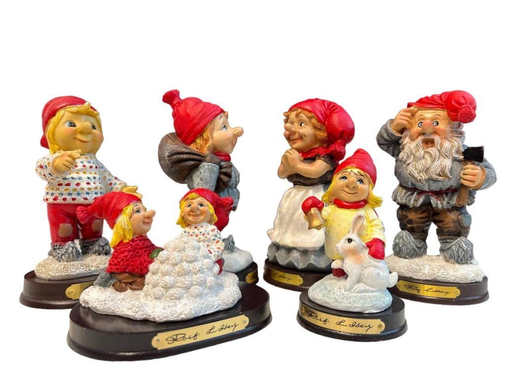 Tomtefamiljen - 6 st tomte mor/far , barn /syskon design Rolf Lidberg ...