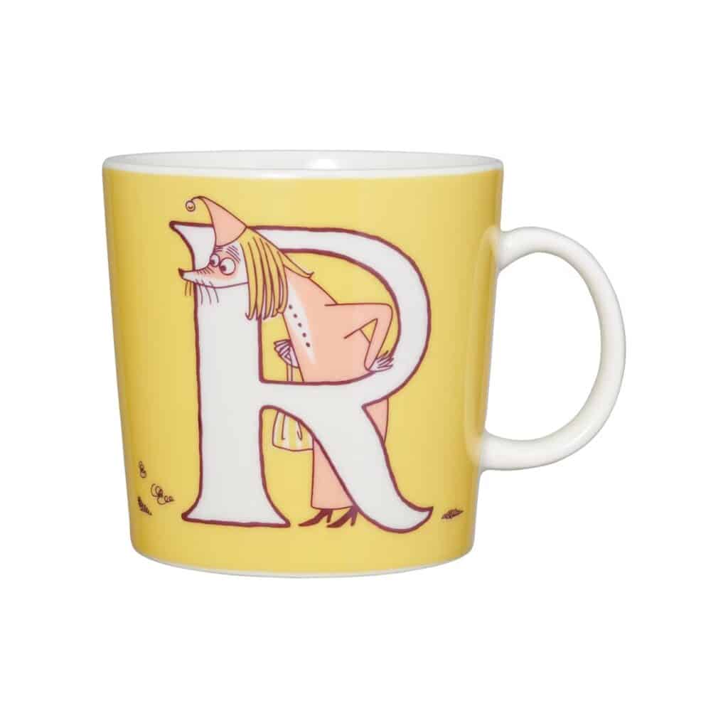 Arabia - Mumin / Moomin - ABC - R - Stor Mugg - 40 CL Gul Design Tove ...